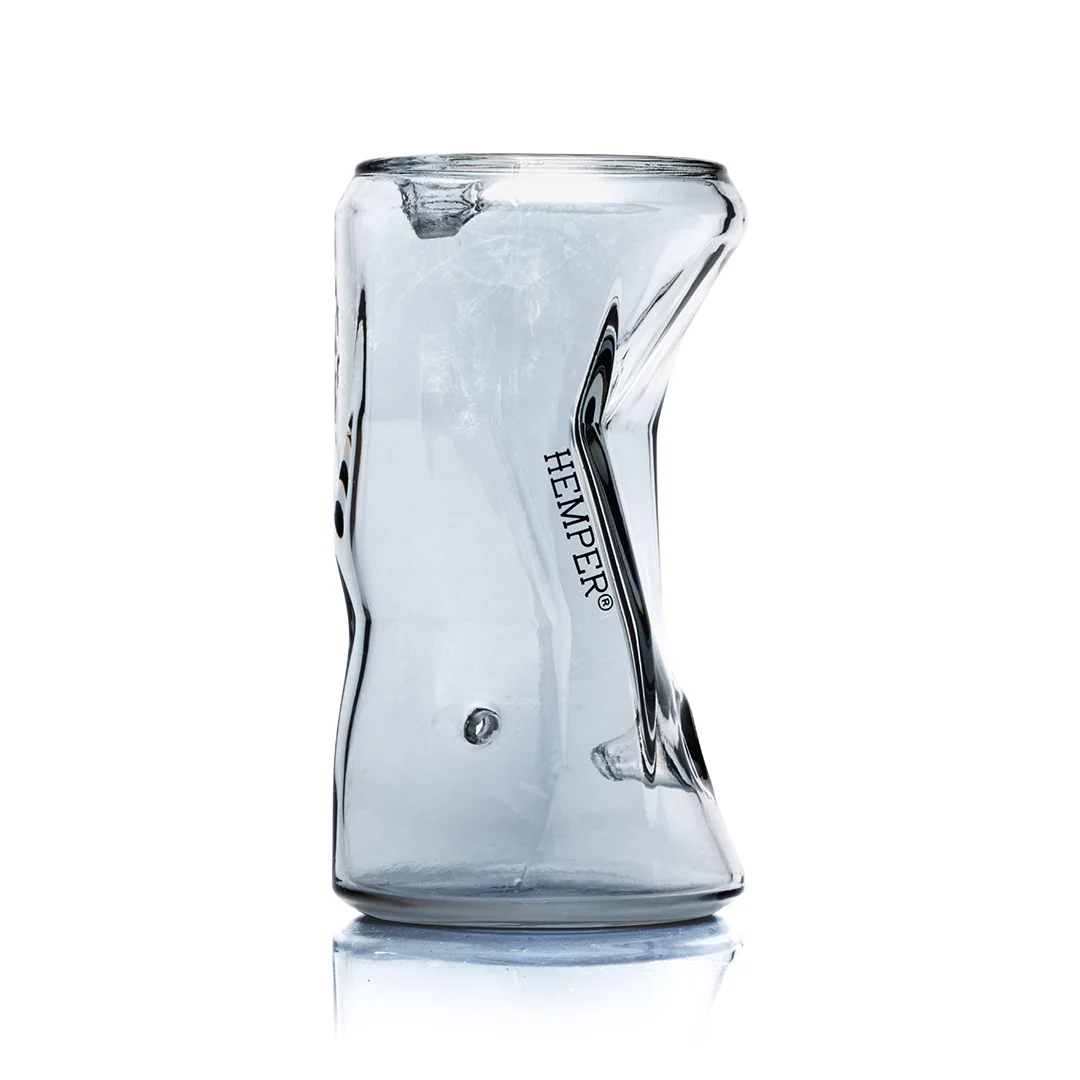 Crushed Can Hand Pipe – 4.6″ Aluminum Look | HappyHeadShop